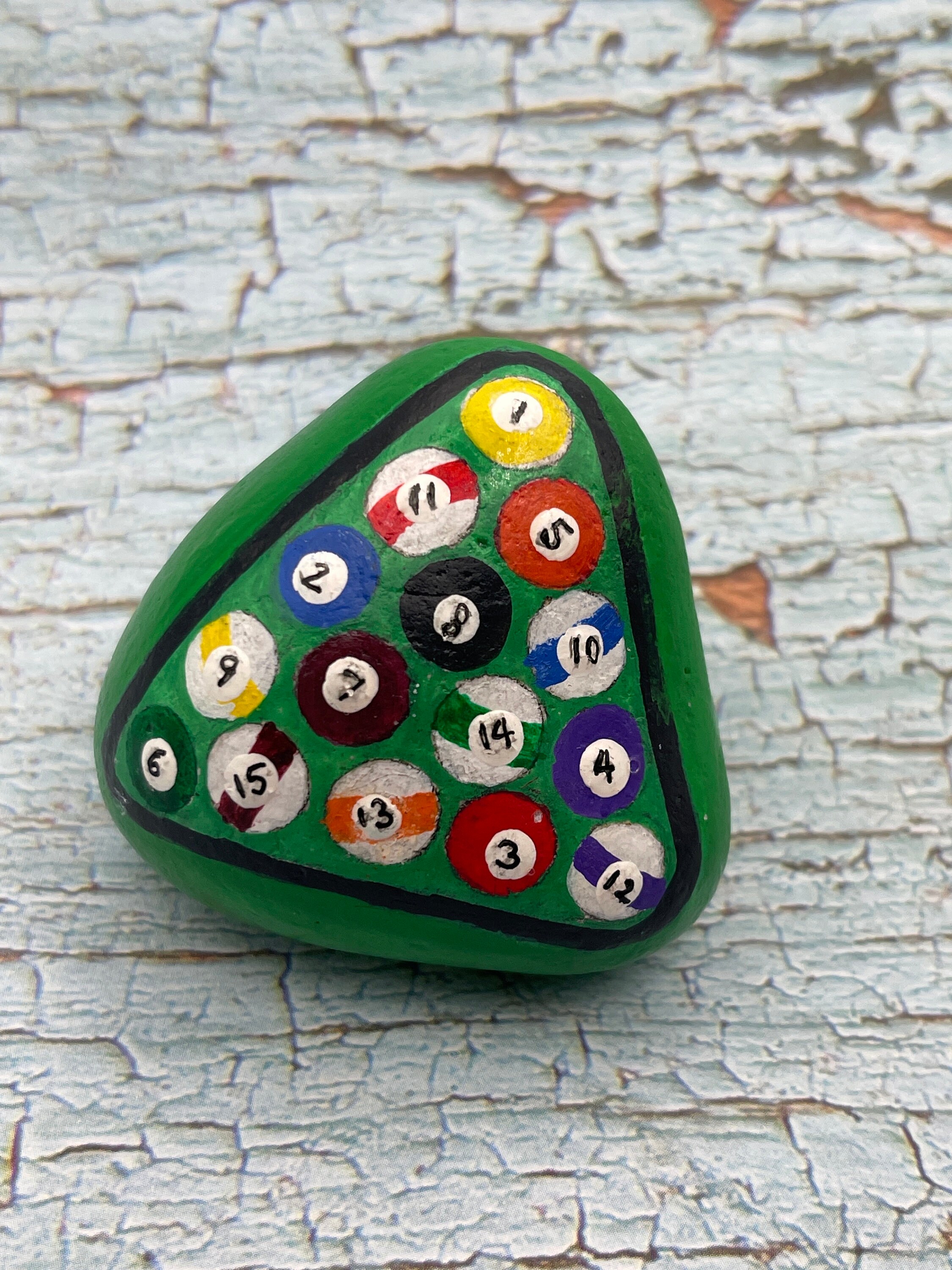 Billiards Balls in Rack, Pool Eight Ball, Bar Games, Sports Painted ...