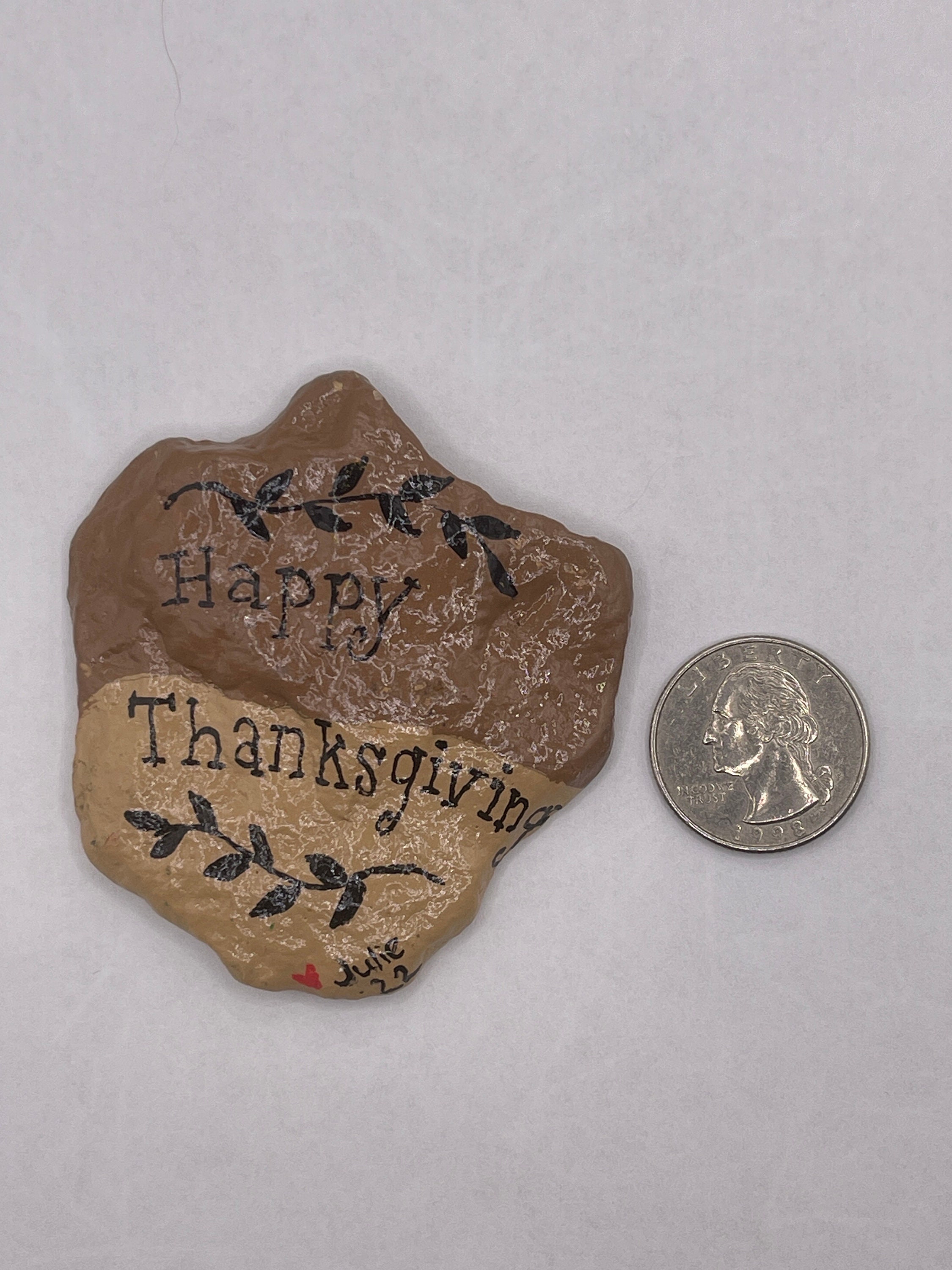 Gobble Til You Wobble Turkey, Autumn Fall Pebble Art, Thanksgiving ...