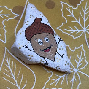 Cute Whimsical Acorn, It’s Fall Y’all Art, Hand Painted Rock, Autumn ...