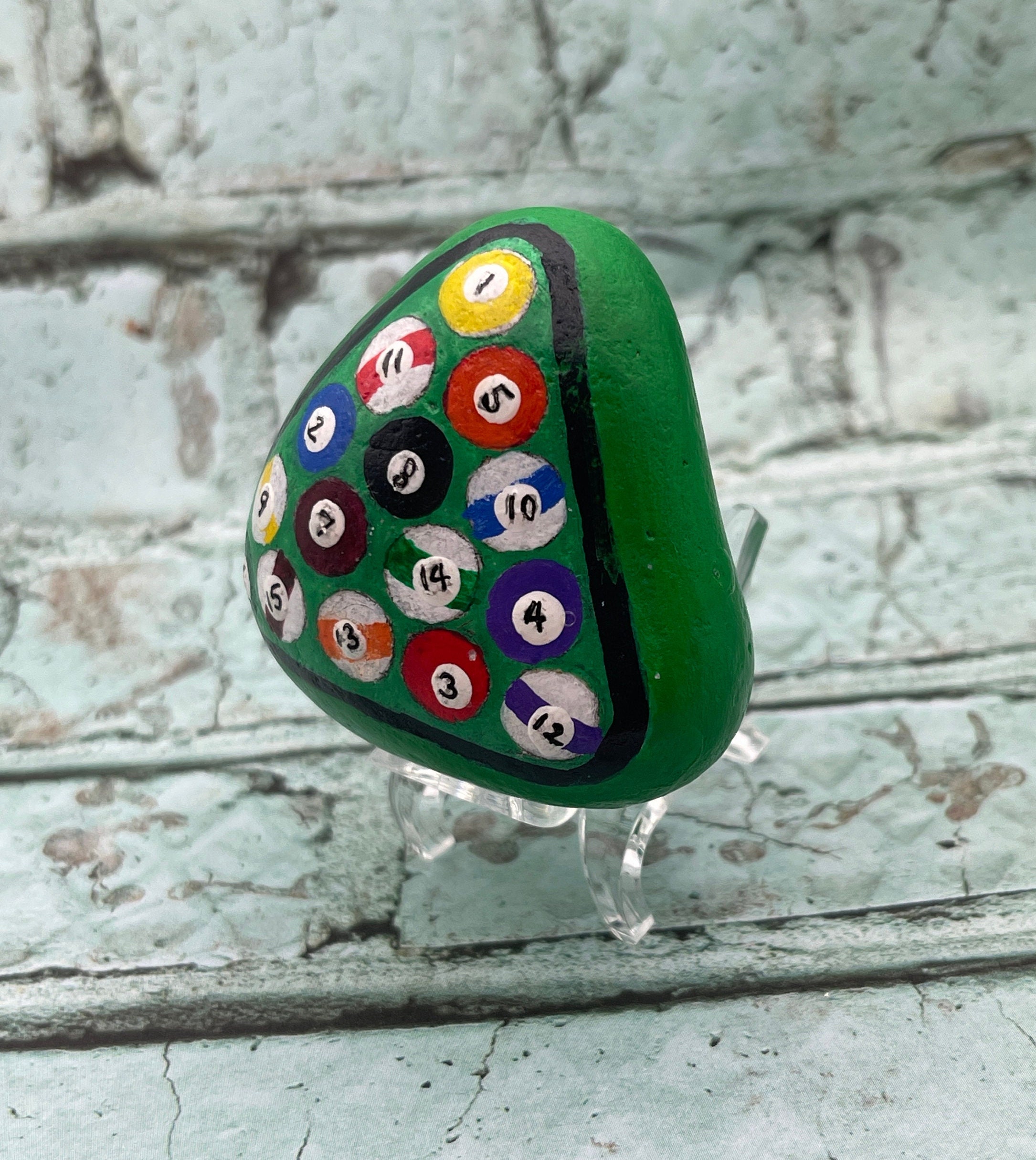 Billiards Balls in Rack, Pool Eight Ball, Bar Games, Sports Painted ...