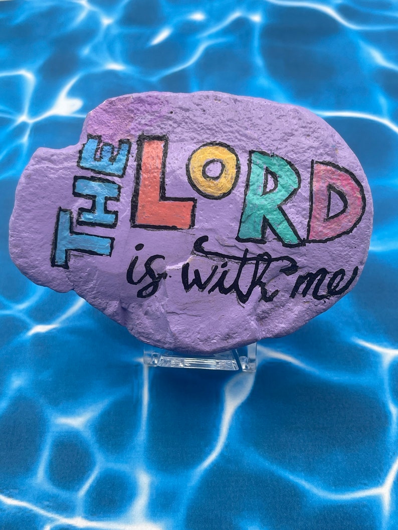 The Lord is With Me Religious Psalm Scripture Art Painted - Etsy