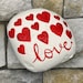 Love Stone With Glitter Red Heart Design, Unique Valentine Gift ...