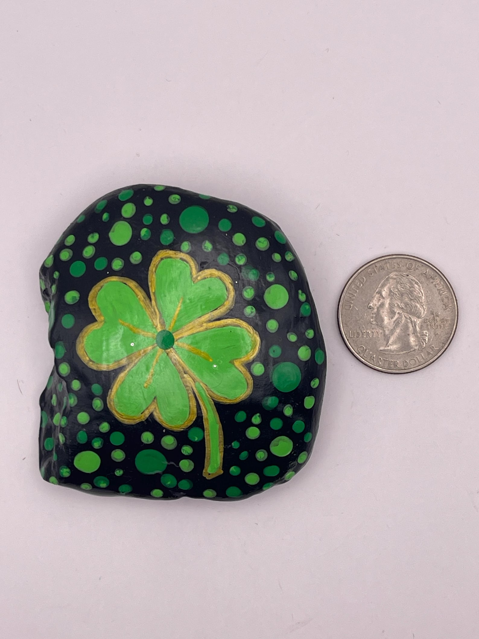 Lucky Shamrock, St. Patrick's Day Decor, Painted Rock, Stone Painting ...