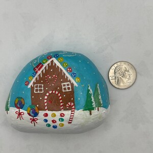 Cute Gingerbread House, Winter Decor, Painted Rock, Christmas Gift - Etsy