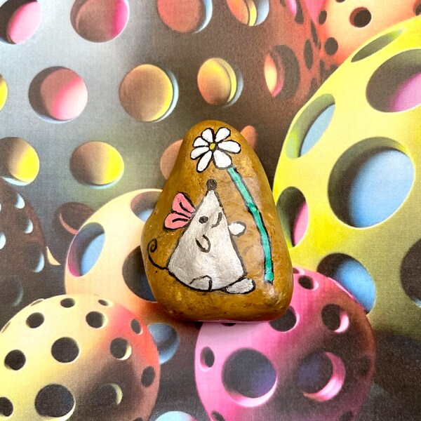 Mouse Rock Painted - Etsy