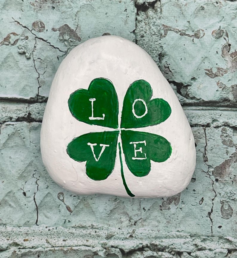 Love Four Leaf Clover, Lucky Irish Charm, St. Patrick's Day Decor ...