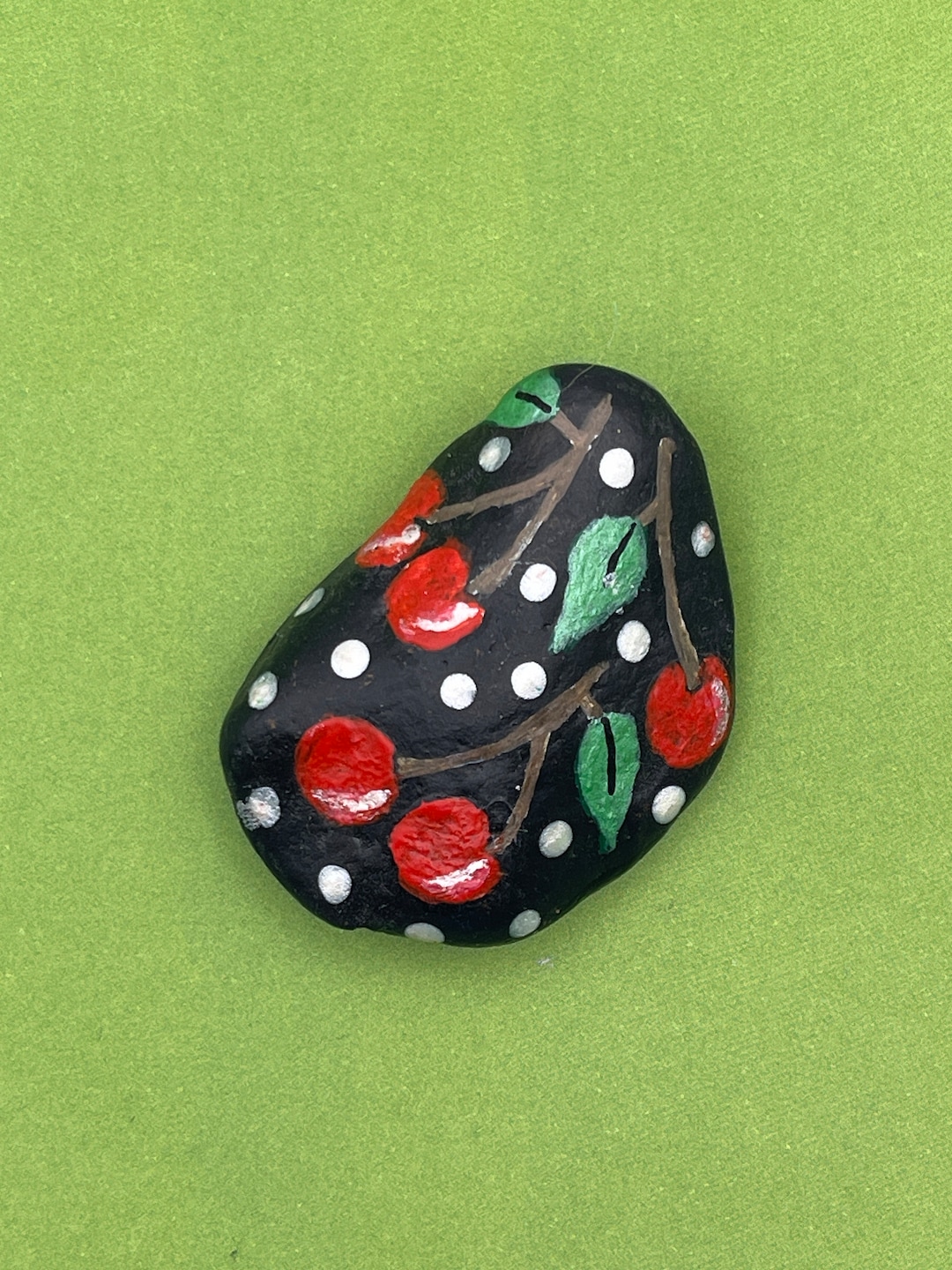 Sweet Cherries, Food Art, Summer Painted Rock, Stone Painting - Etsy