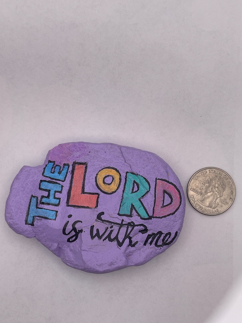 The Lord is With Me Religious Psalm Scripture Art Painted - Etsy