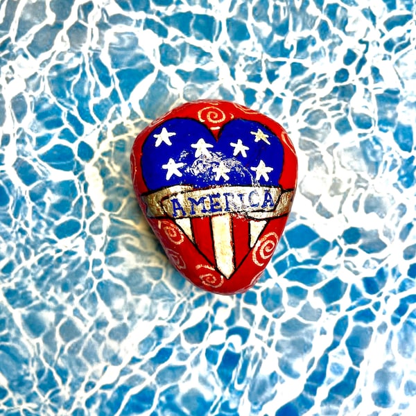 Stars Painted Rock - Etsy