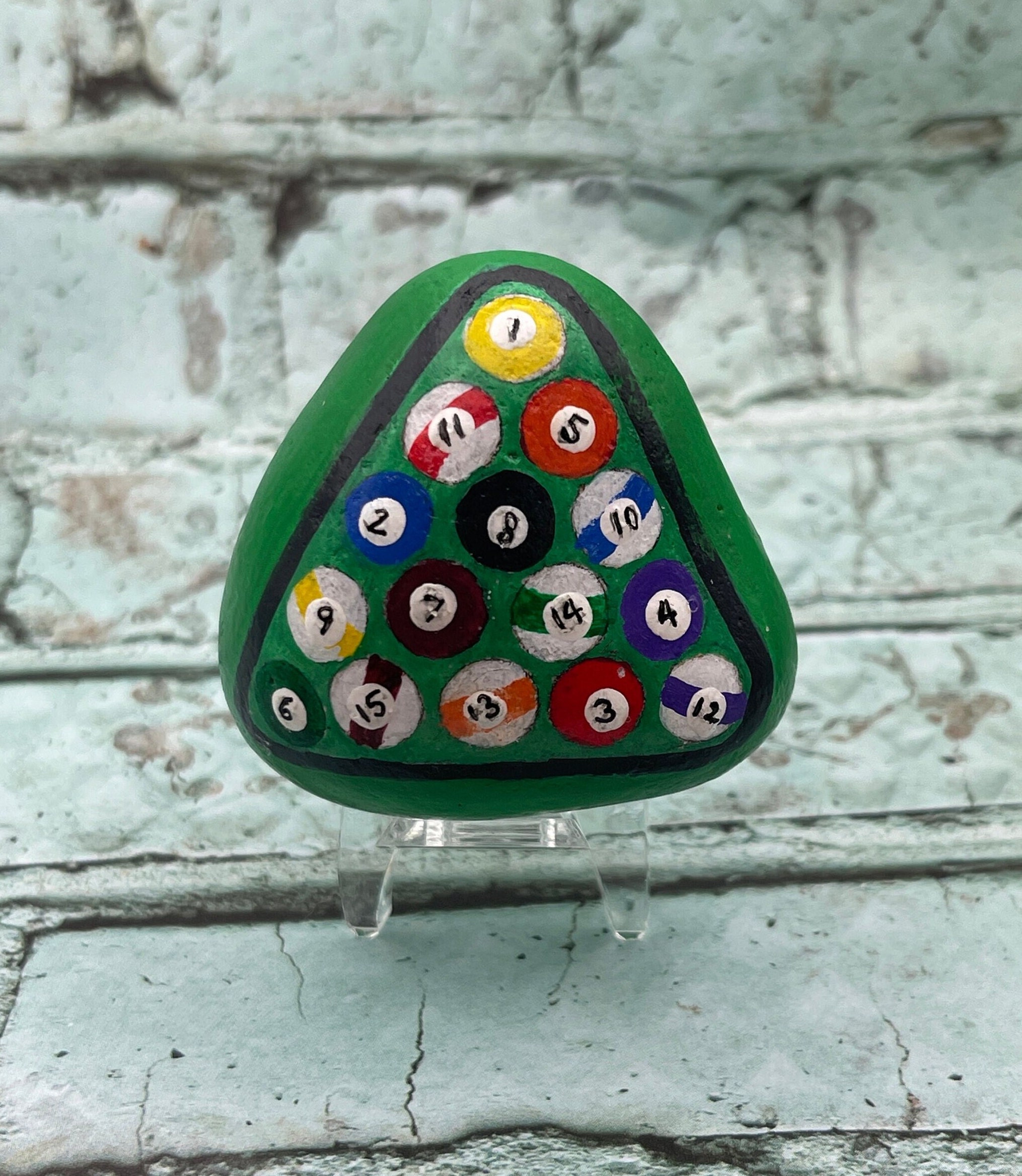 Billiards Balls in Rack, Pool Eight Ball, Bar Games, Sports Painted ...