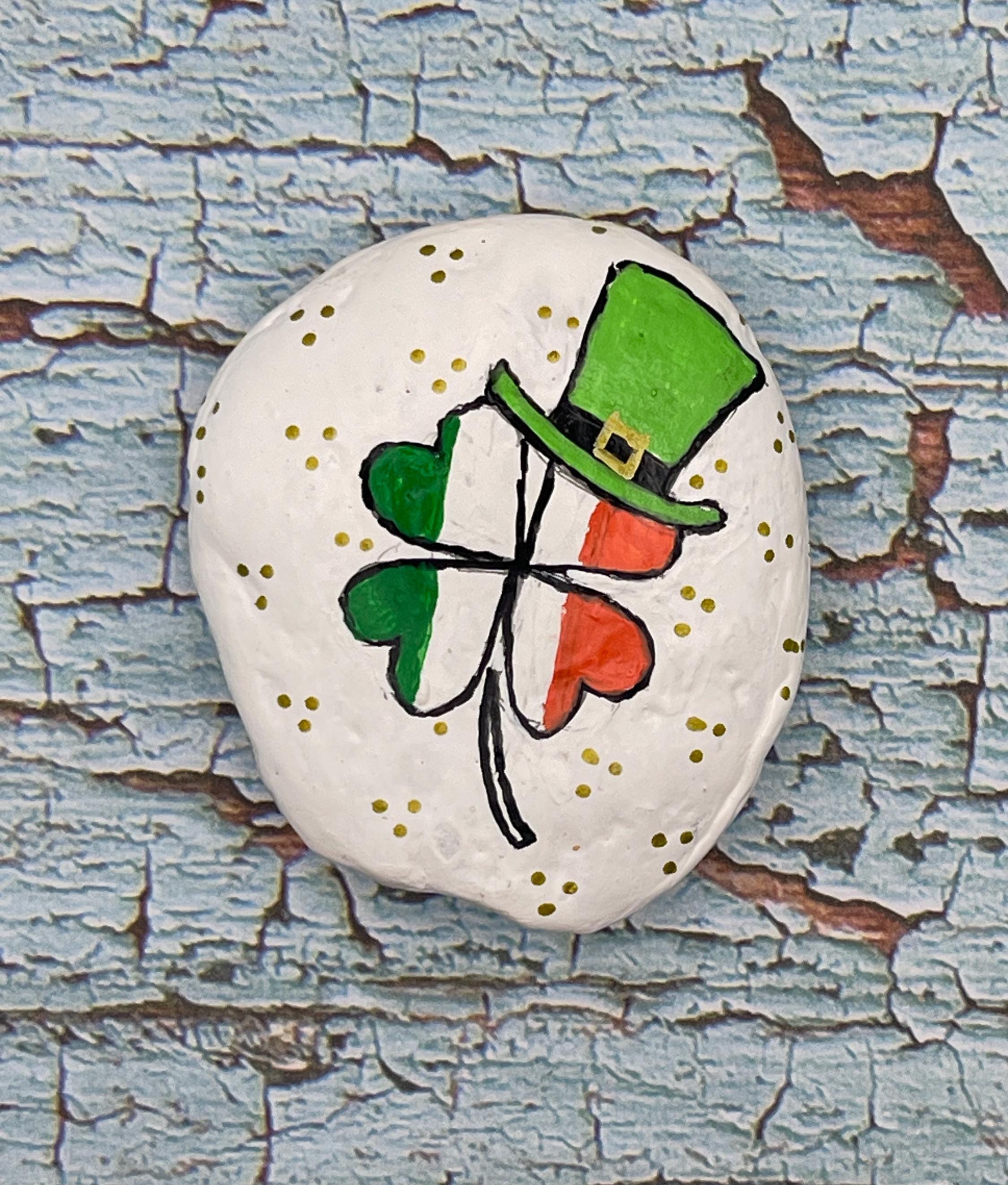 Irish Flag Shamrock Wearing Leprechaun Hat, St. Patrick's Day Decor ...