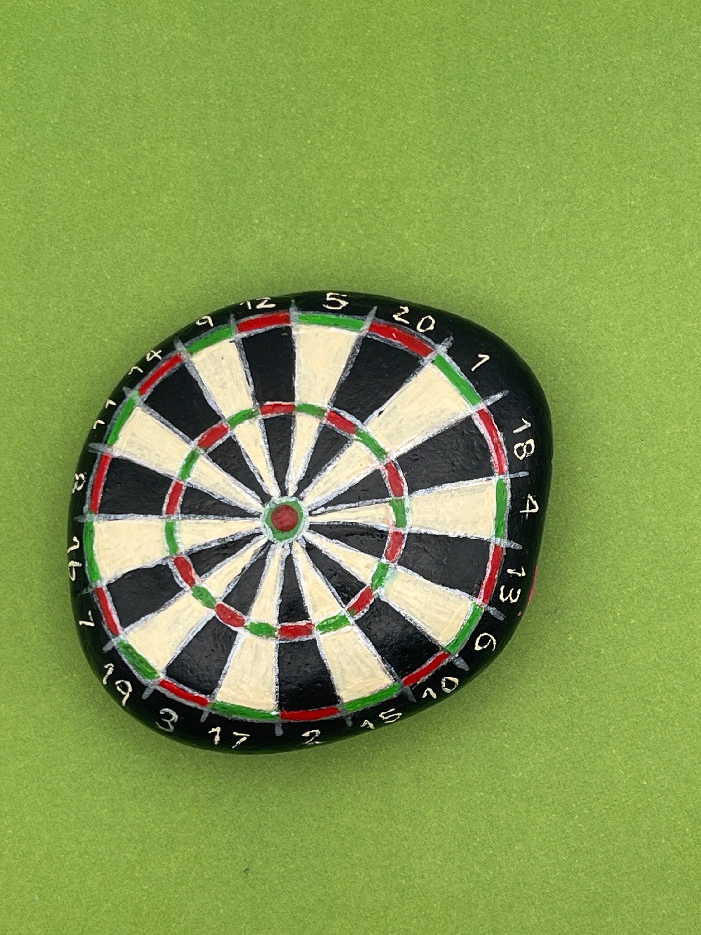 Dart Board, Bar Games, Sports Painted Rock, Painted Stone Art - Etsy