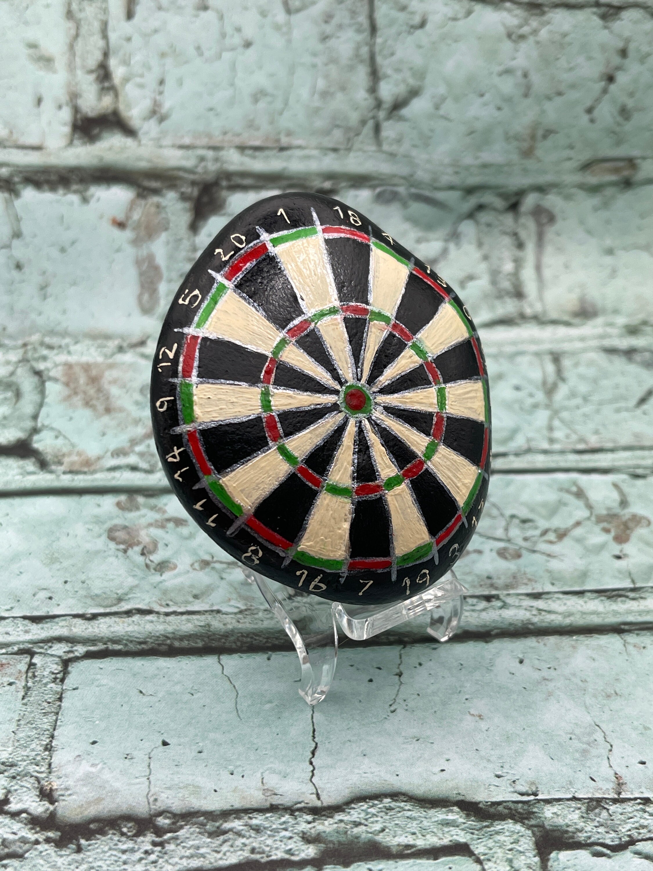 Dart Board, Bar Games, Sports Painted Rock, Painted Stone Art - Etsy