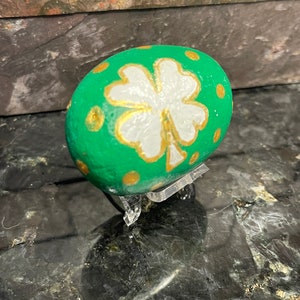 Four Leaf Clover With Gold, St. Patrick's Day, Irish Decor, Painted ...