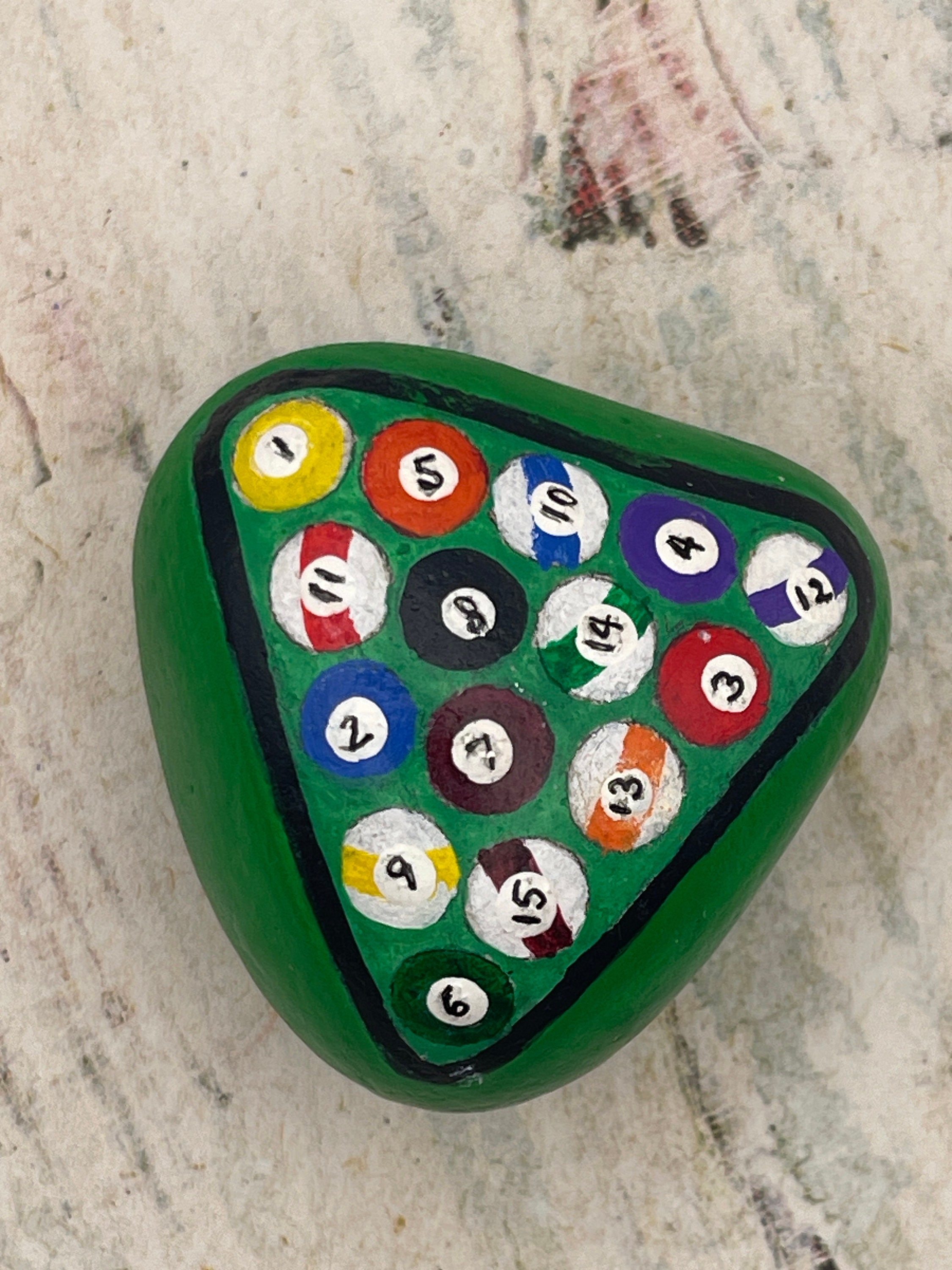 Billiards Balls in Rack, Pool Eight Ball, Bar Games, Sports Painted ...