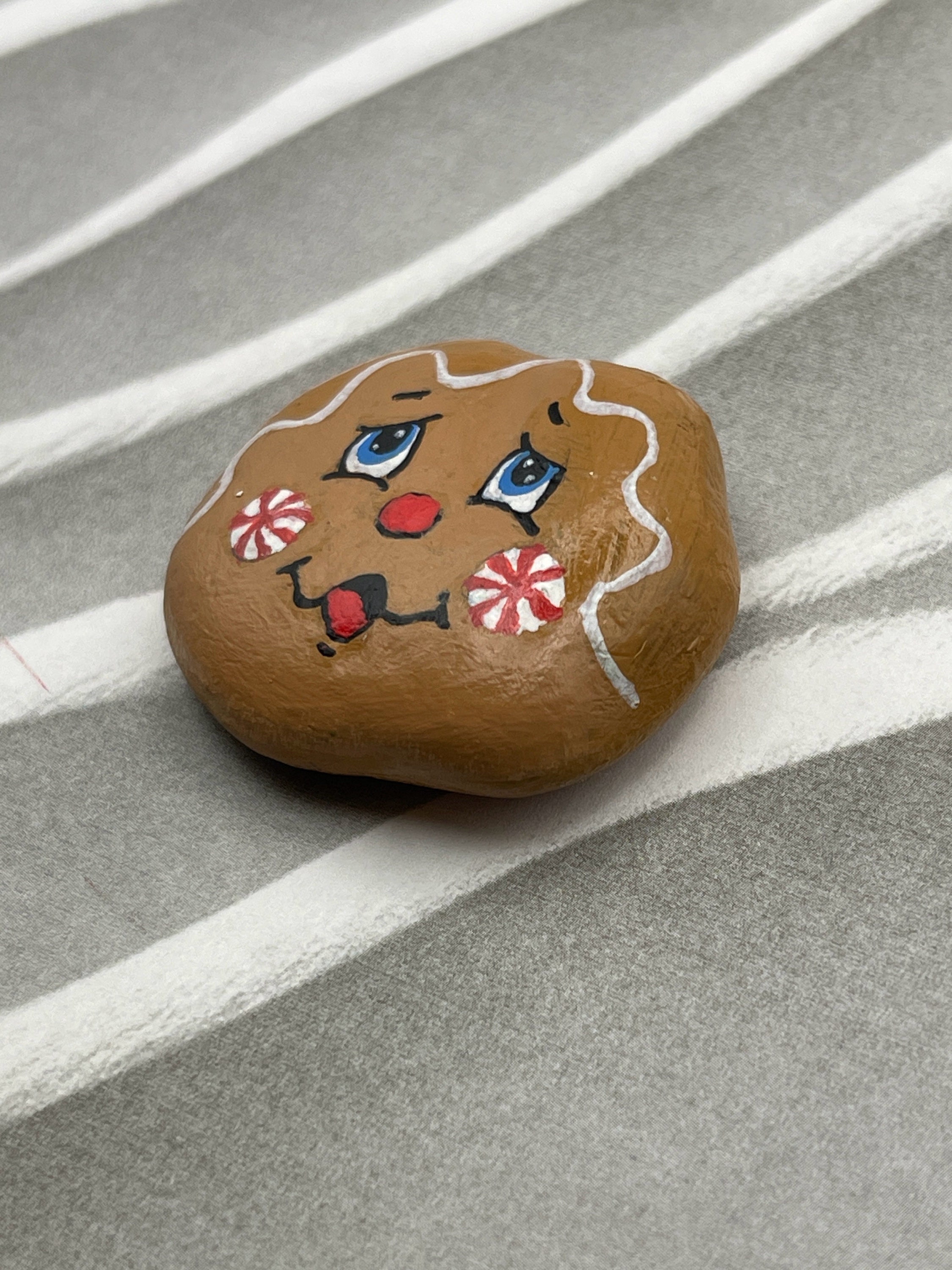 Gingerbread With Peppermint Cheeks, Winter Decor, Christmas Gift ...