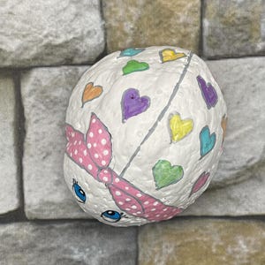 Pink Bandana Bug With Pastel Hearts, Valentine Gift, Painted Rock ...