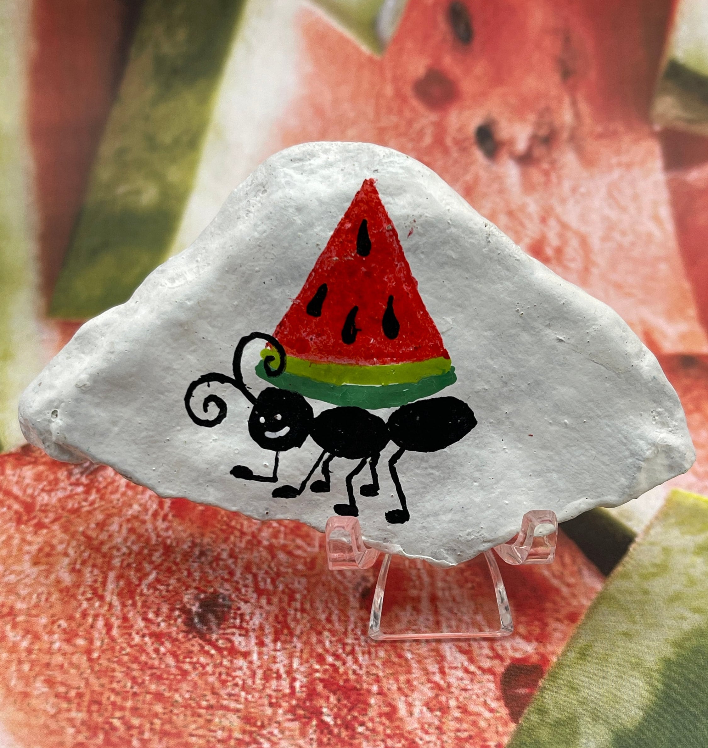 Ant Carrying Watermelon Slice on Back, You're One in a Melon, Summer ...
