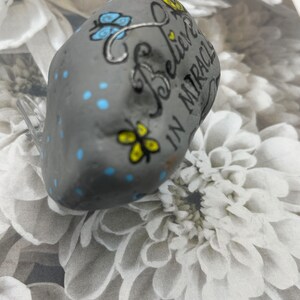 Believe in Miracles, Butterflies, Inspirational Painted Rock ...
