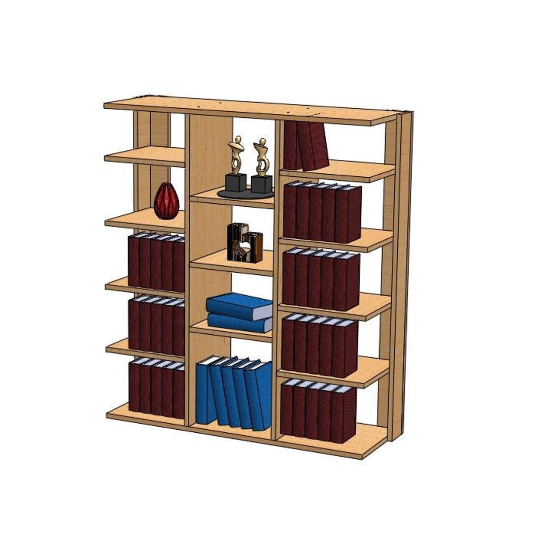 Library Plan/bookshelf Plans/open Cabinet Plan/woodworking Plan/dyi ...