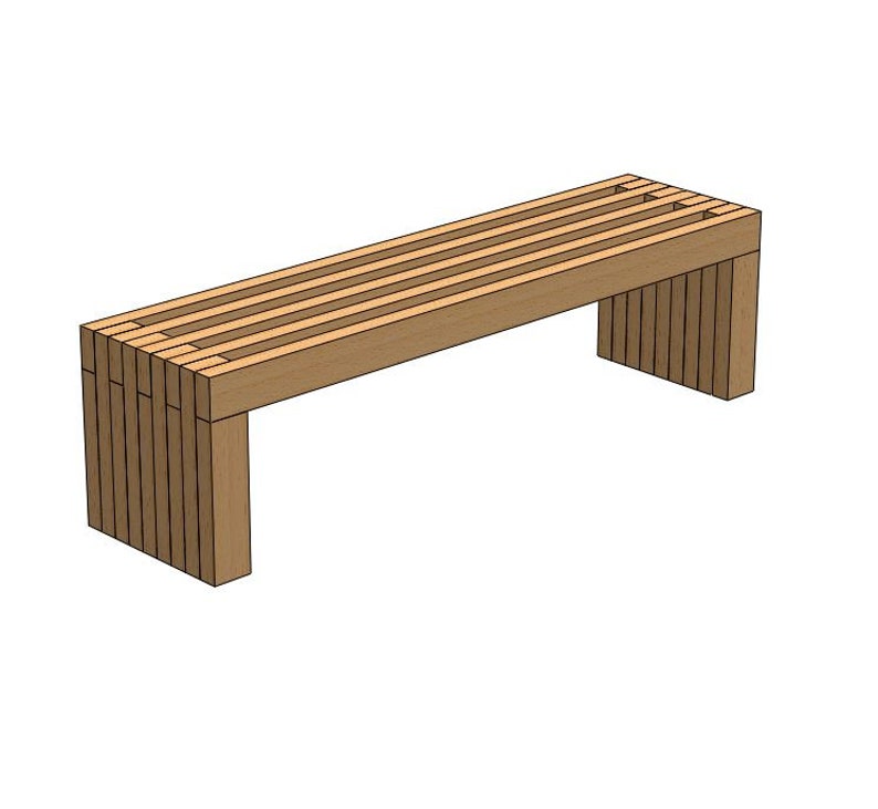 Simple Bench Plans/outdoor Furniture/diy/2x4 Lumber/patio - Etsy