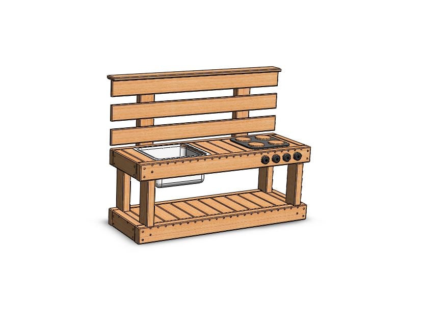 Mud Kitchen DIY Plans/easy Build Kid's Mud Kitchen Blueprint Pdf/wooden ...