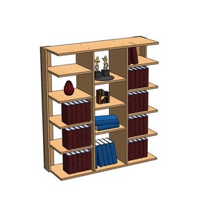 Library Plan/bookshelf Plans/open Cabinet Plan/woodworking Plan/dyi ...