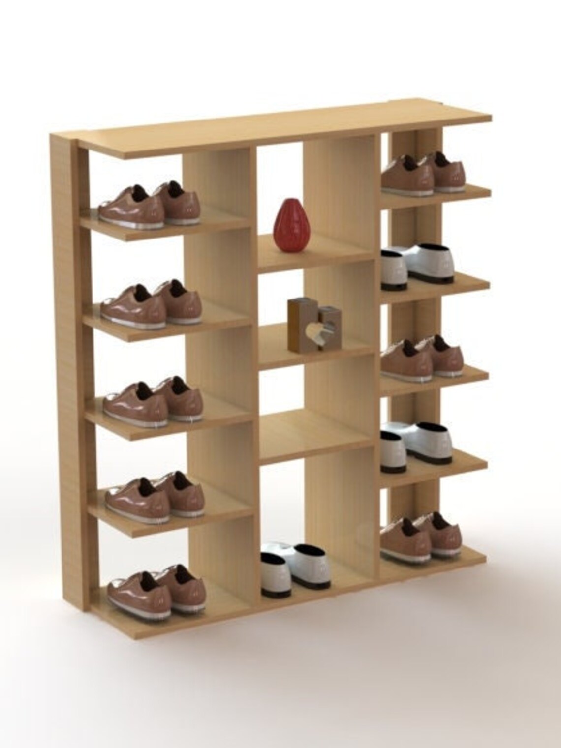 Shoe Rack Plan/shoe Tower Plan/shoe Shelf Plan/shoe Organizer Plan/wood ...