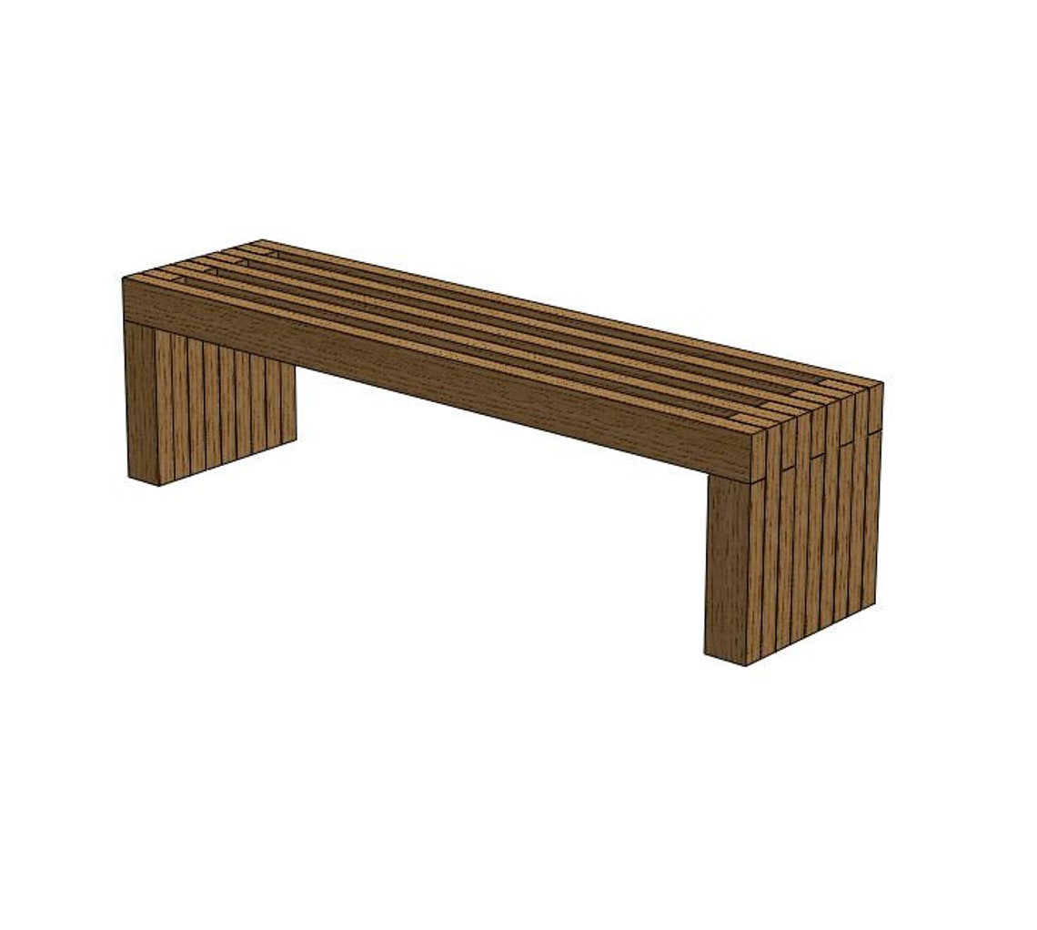 Simple Bench Plans/outdoor Furniture/diy/2x4 Lumber/patio - Etsy