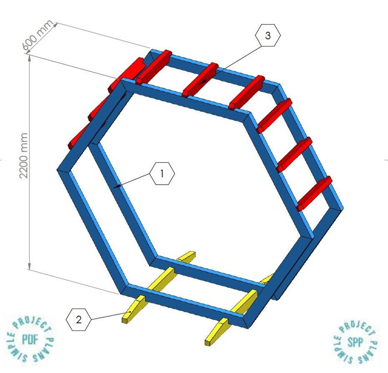 Portable Hexagon Wedding Arbor/diy Plans Pdf/collapsible Arch Build ...