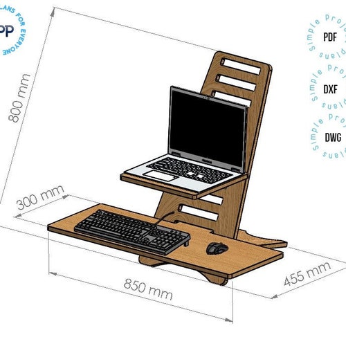 Laptop Stand Digital File for Laser and CNC/ Wooden Laptop - Etsy