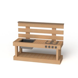 Mud Kitchen DIY Plans/easy Build Kid's Mud Kitchen Blueprint Pdf/wooden ...