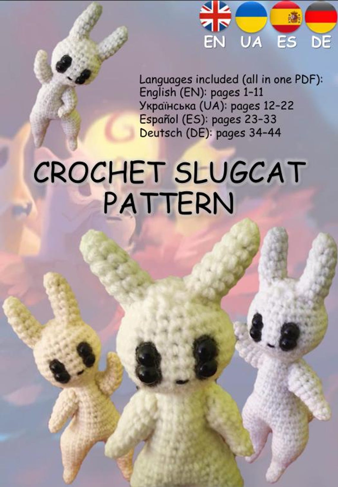 Crochet Slugcat From Rain World Amigurumi Pattern + Free Crochet ...