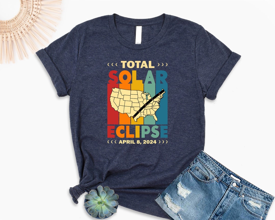 Total Solar Eclipse Shirt, USA Map Totality Shirt, 8th April Solar ...