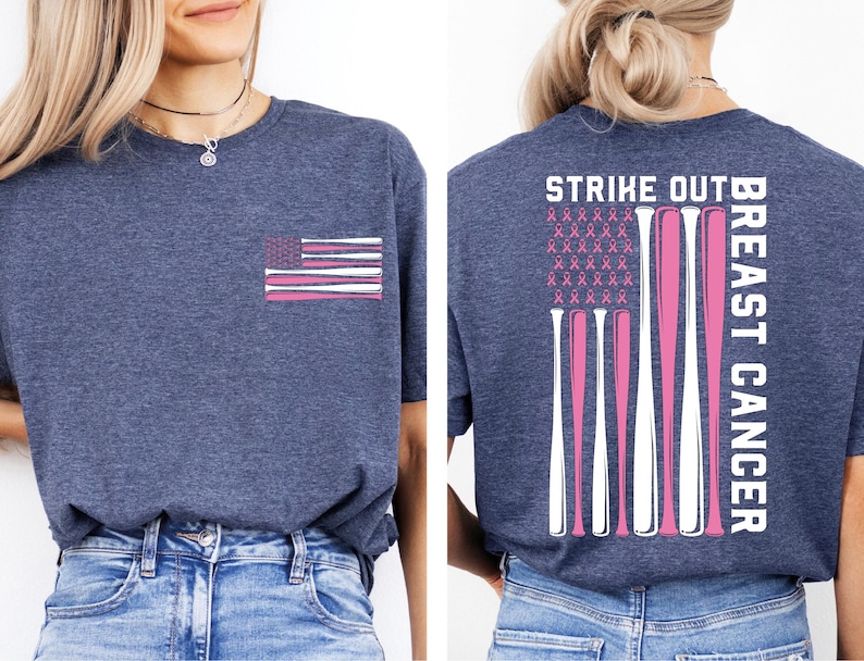 Strike Out Breast Cancer Shirt, Breast Cancer Survivor Flag Tee, Cancer ...