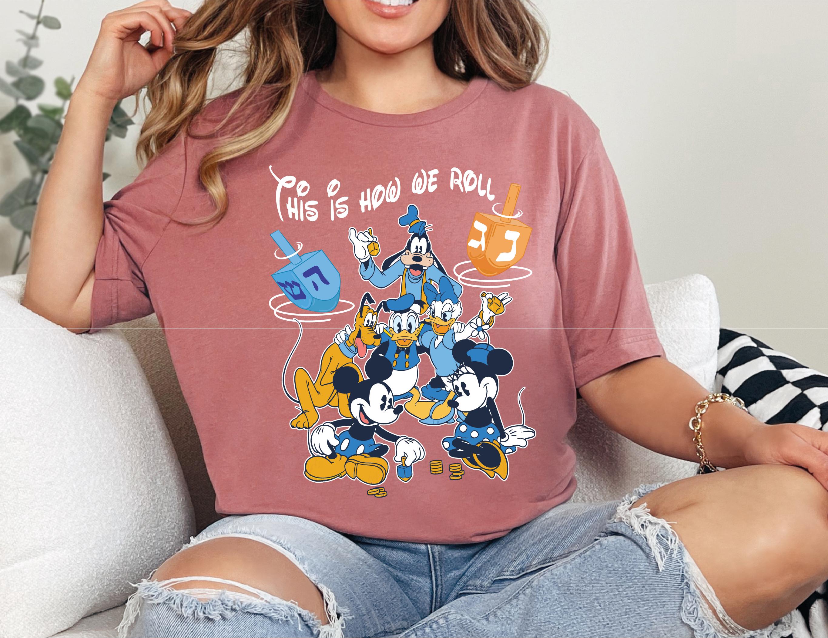 This is How We Roll Shirt, Happy Hanukkah T-shirt, Jewish Mickey and ...