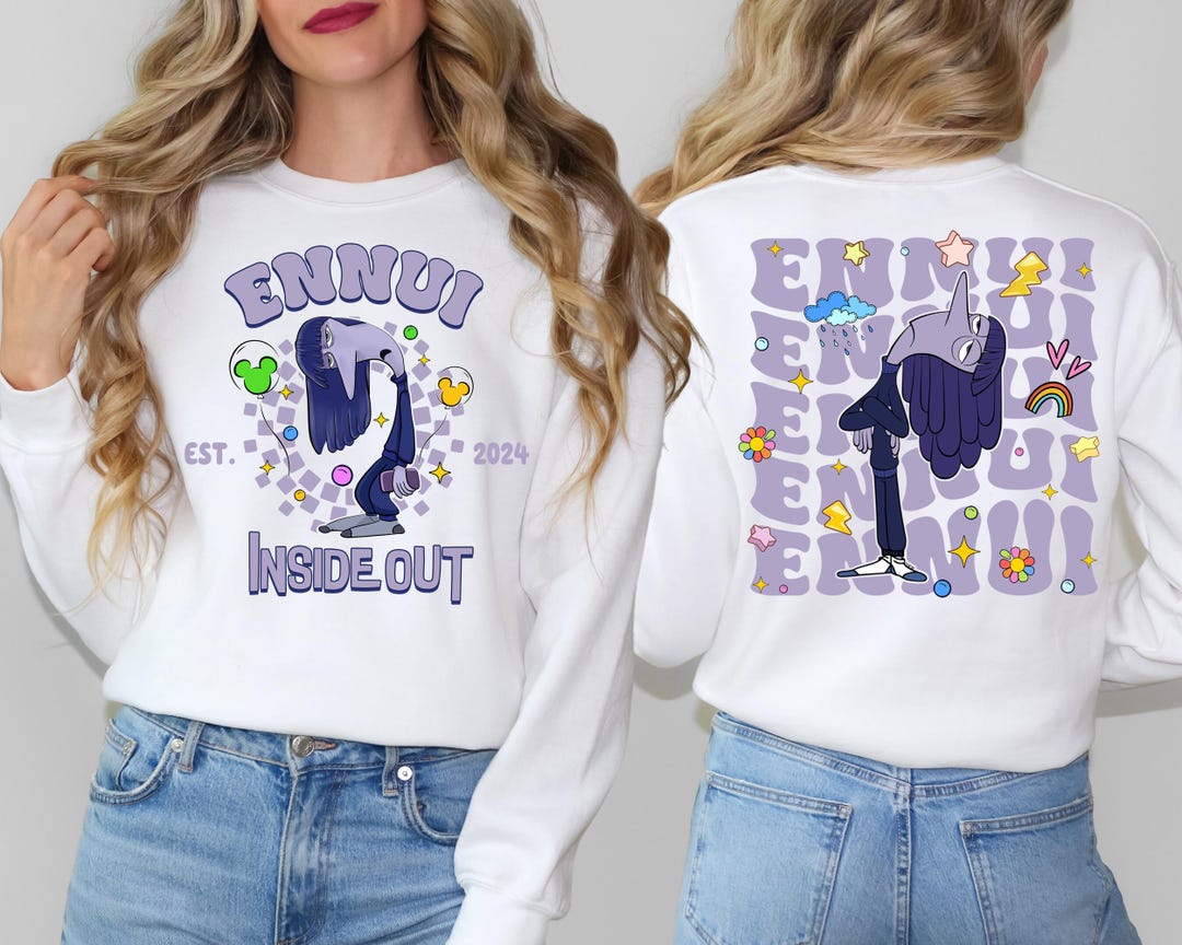Disney Inside Out Ennui Shirt, Inside Out Pixar Sweater, Disney Emotion ...