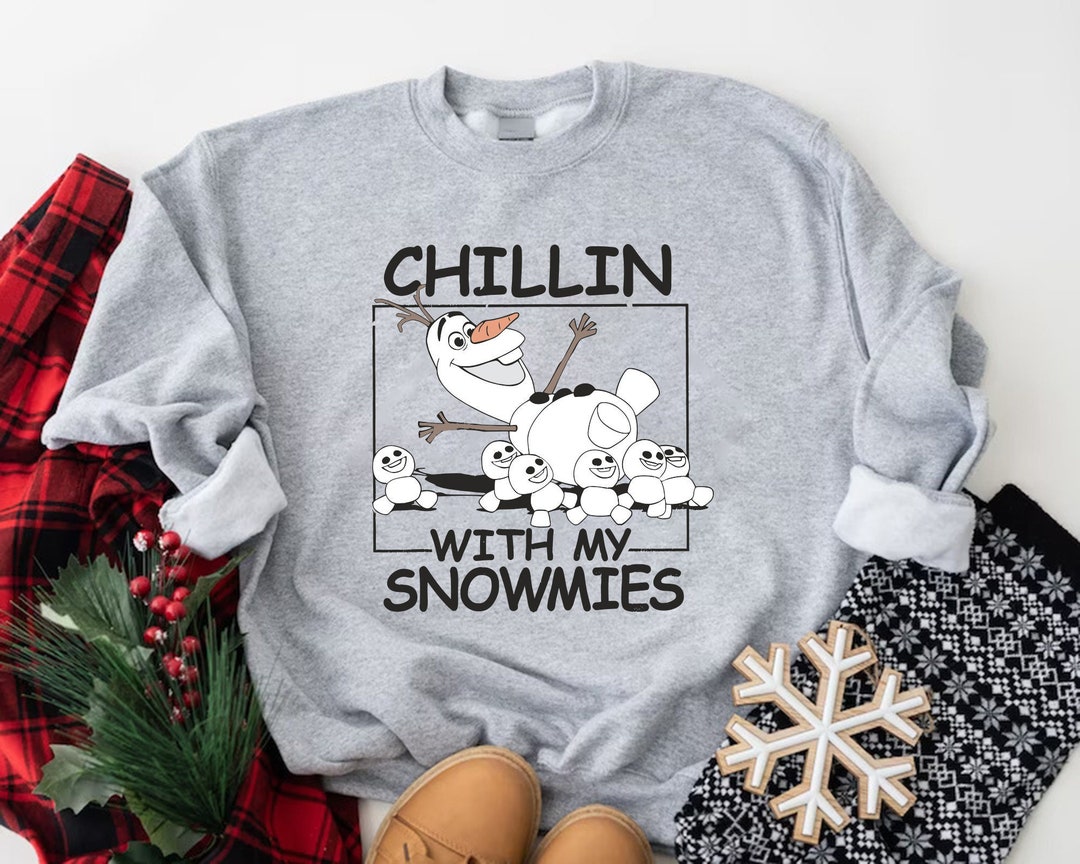 Frozen Olaf Chillin With My Snowmies Shirt, Holiday Vacation Christmas ...