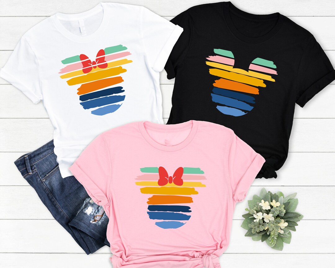 Sunset Mickey Head Shirt, Mickey Sunset Shirt, Minnie Sunset Shirt ...