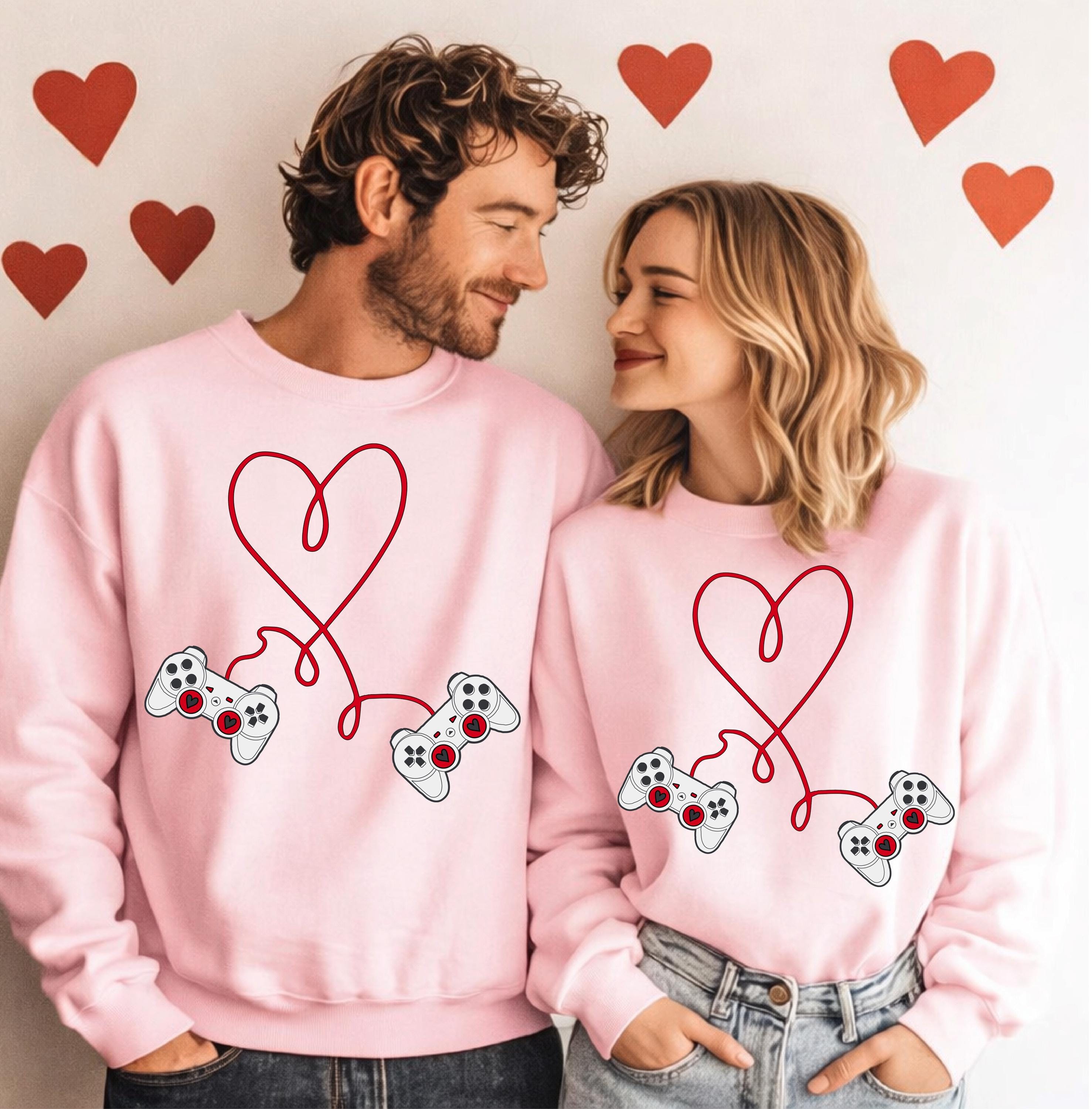 Gamer Couple Matching Sweatshirt, Funny Gamer Valentine Shirt, Matching ...