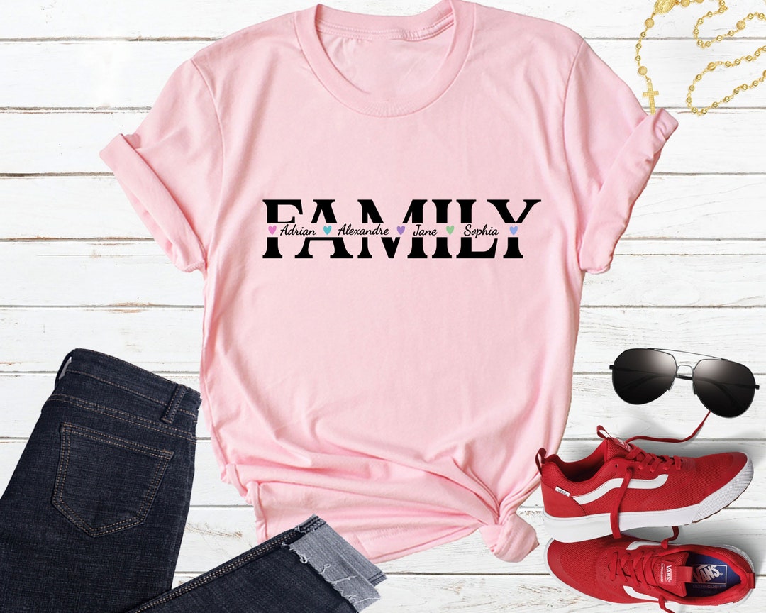 Custom Family Name Shirt, Family With Names Shirt, Customized Family ...