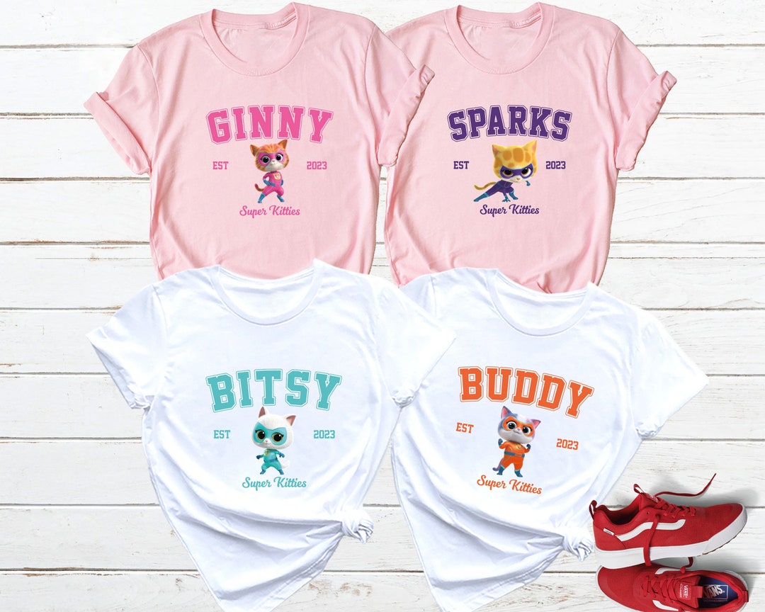 Super Kitties Shirt, Custom Super Kittie Shirt, Buddy Cat Shirt, Bitsy ...