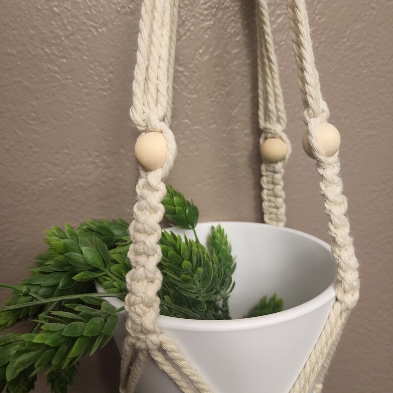 Beaded Macramé Plant Hanger - Etsy
