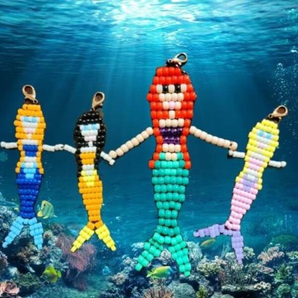 Pony Bead Keychain - Etsy