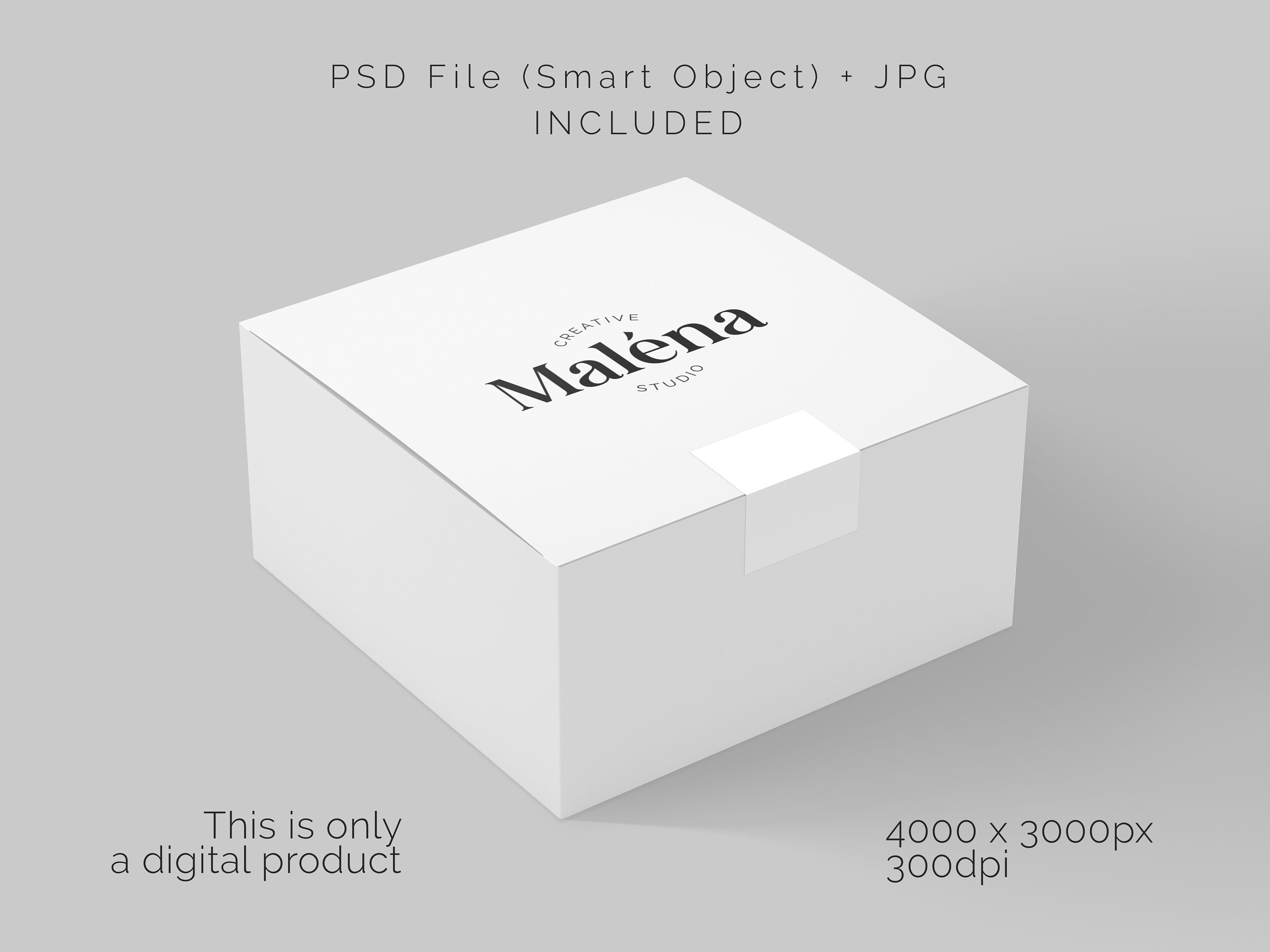 White Gift Box Mockup, Product Logo Presentation Box, Label Design ...