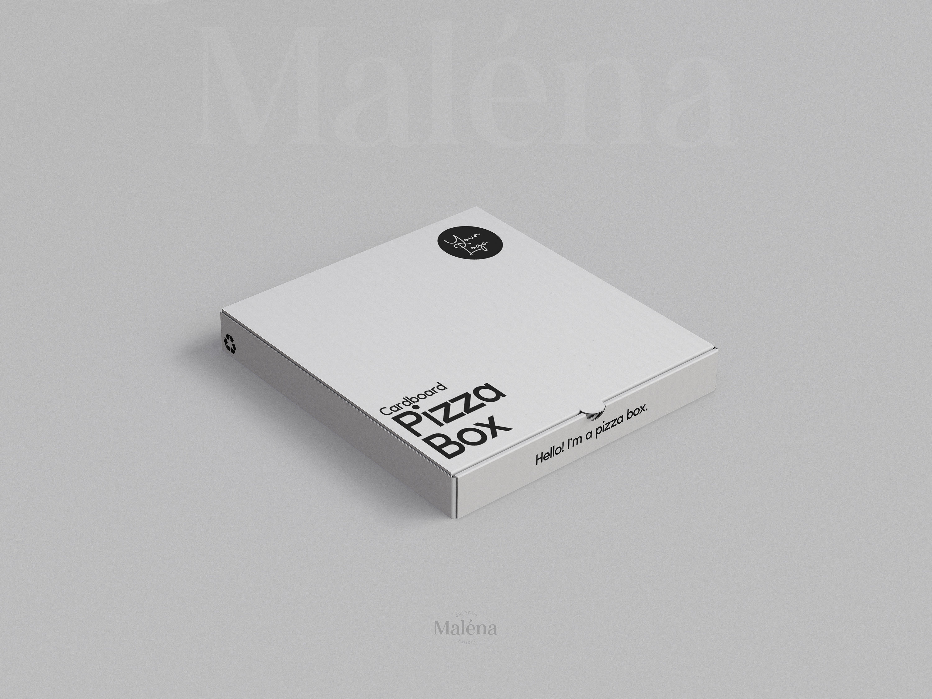 Pizza Box Mockup, Customizable Cardboard Box, Product Logo Box, Label ...