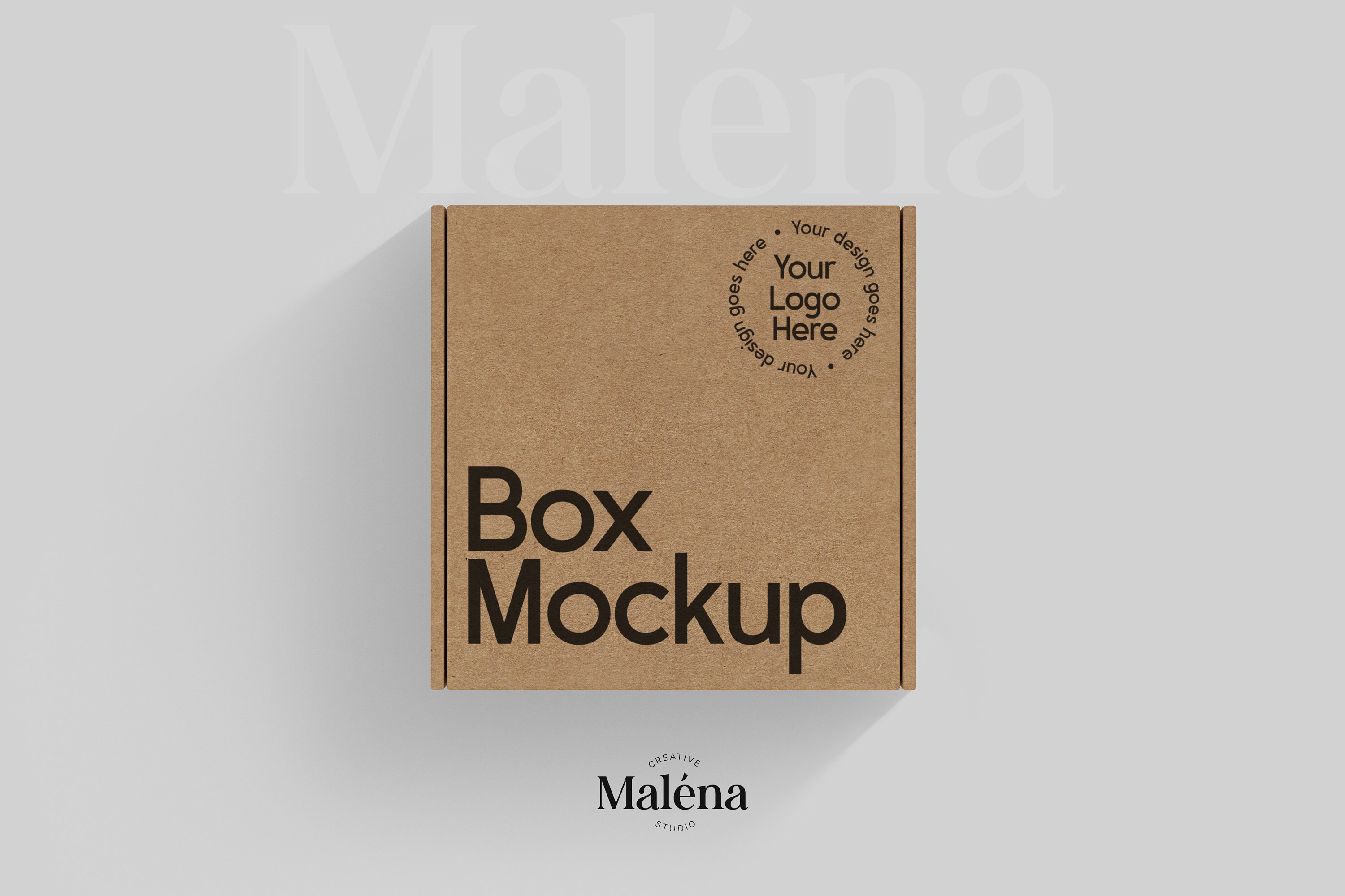 Cardboard Box Mockup, Product Logo Presentation Box, Label Design ...