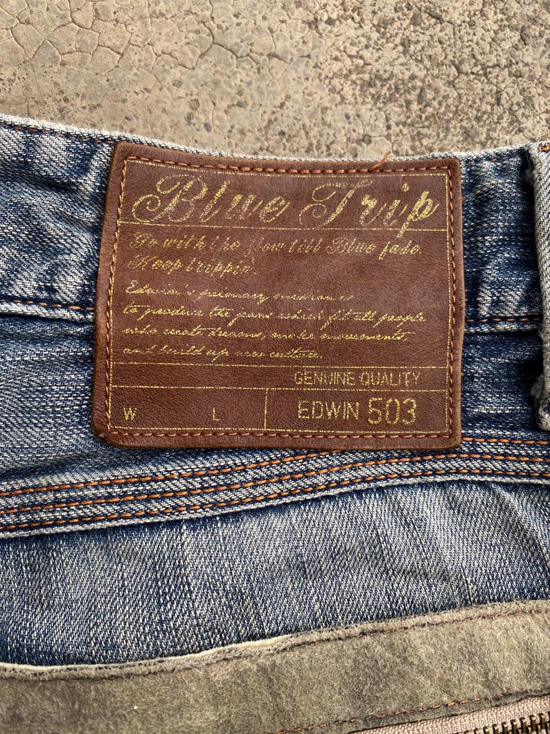 Vintage Edwin 503 Bluetrip Denim Pant - Etsy