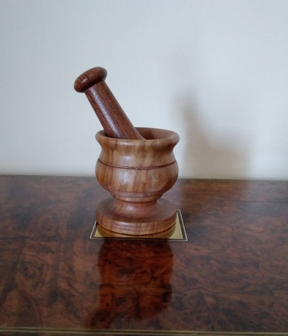 Wooden Pestle and Mortar. Vintage Wooden Treen Turned Pestle - Etsy