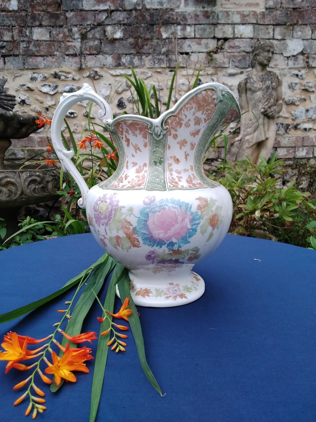 Antique Large Water Jug Large Victorian Water Jug pitcher Etsy UK
